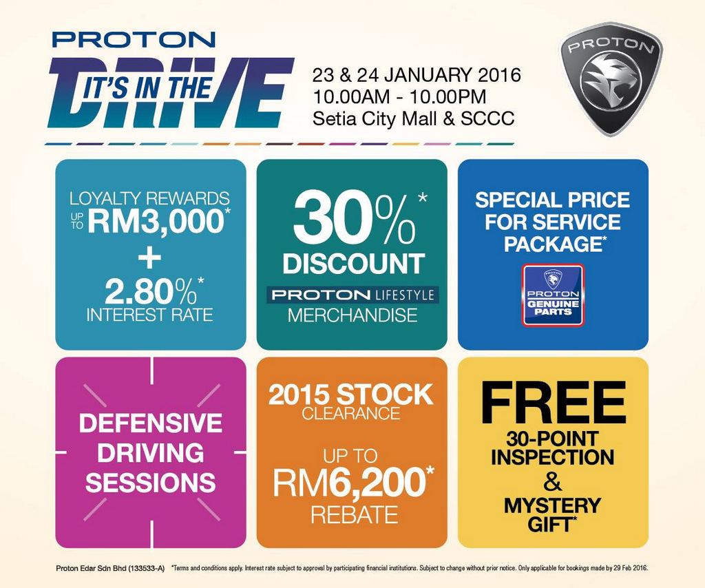 Kempen “It’s In The Drive” Proton Tawar Promosi Menarik