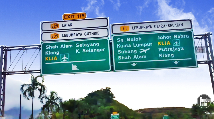 papan tanda arah tempat