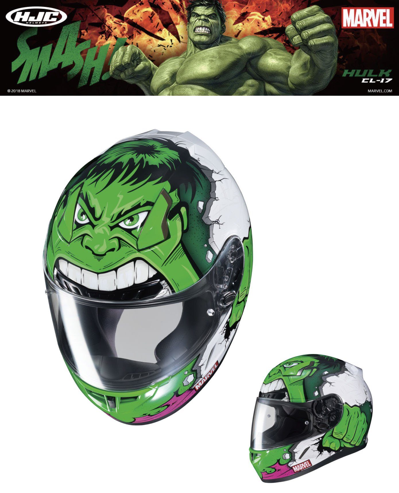 HJC Perkenal Helmet CL-17 Hulk dan Punisher II, Harga AS$199.99 (RM788.26)