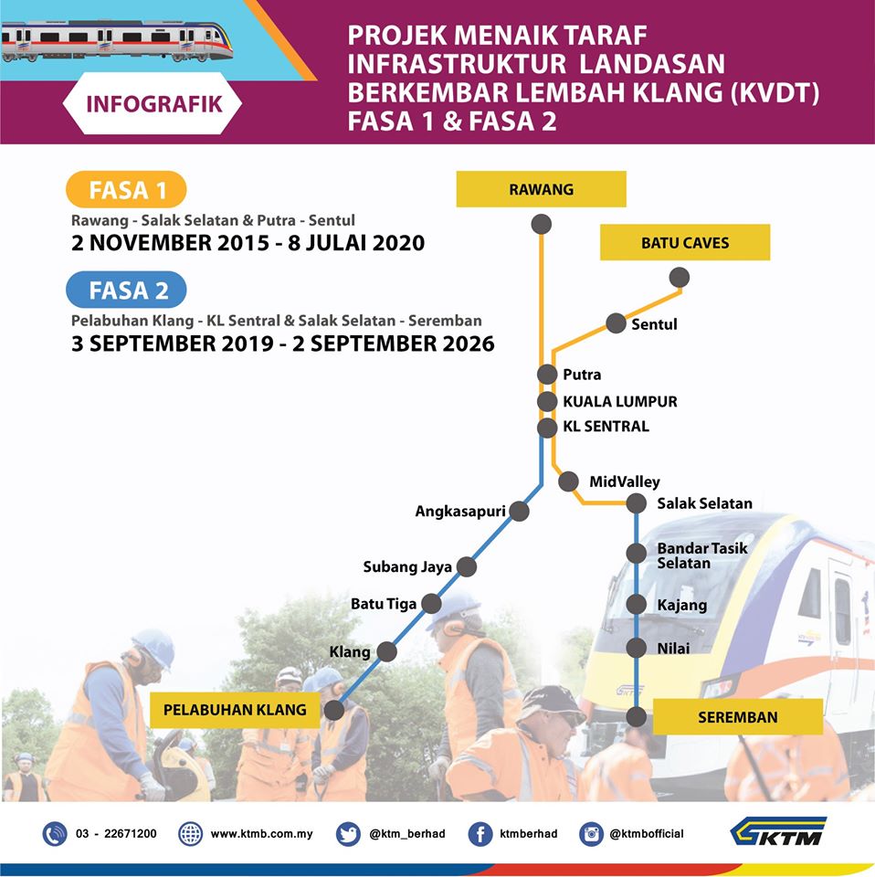 KTM Komuter Ubah Jadual Baharu 16 November Ini untuk Kerja Naik Taraf
