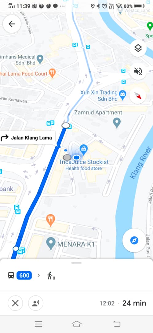 Perkhidmatan Bas Rapid KL Kini dalam Google Maps Secara 'Real-Time'