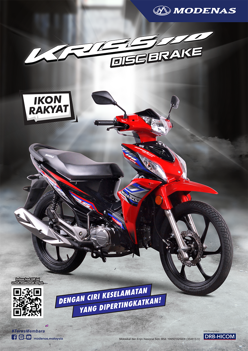 Modenas Lancar Kriss 110 (2020), Kini dengan Brek Cakera, Harga RM3,877!
