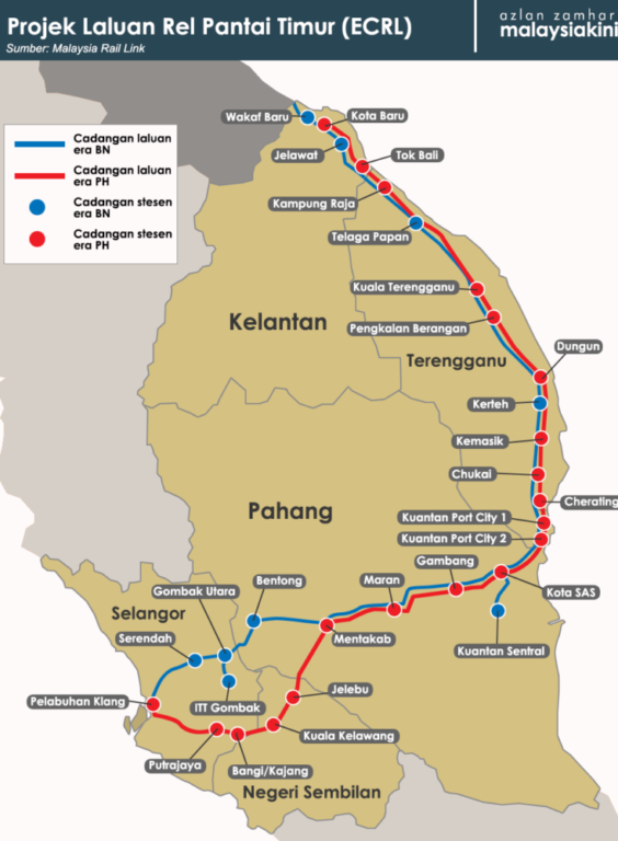 Selangor Minta Tambah Laluan Baru ECRL di Selatan Negeri