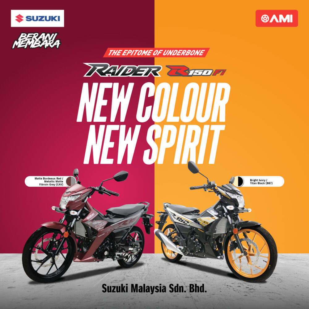 Suzuki Malaysia Perkenal Warna Baharu Raider R150Fi (2023), Harga RM8,838!